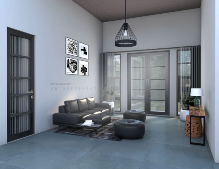 Desain Interior Ruang Tamu Industrial – Argajogja