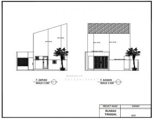 Desain Fasad Rumah Simpel Pagar Roster Tanah Miring dengan Banyak Taman ...