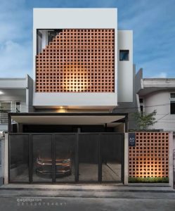 Desain Rumah 2 Lantai Fasad Roster Bata Merah Minimalis: Estetika dan ...